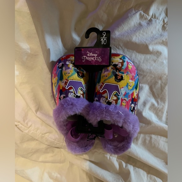 Disney | Shoes | Disney Princess Slipper Girls Slipon With Strap Purple ...